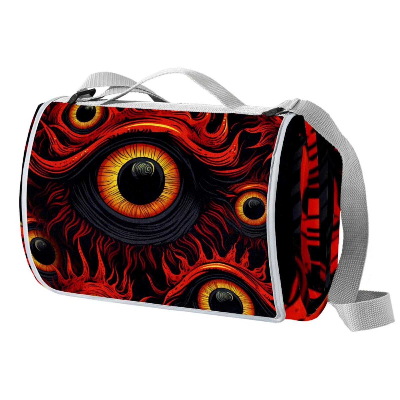 Eyeball Outdoor Canvas Picnic Blanket Waterproof and Foldable Mat with ...