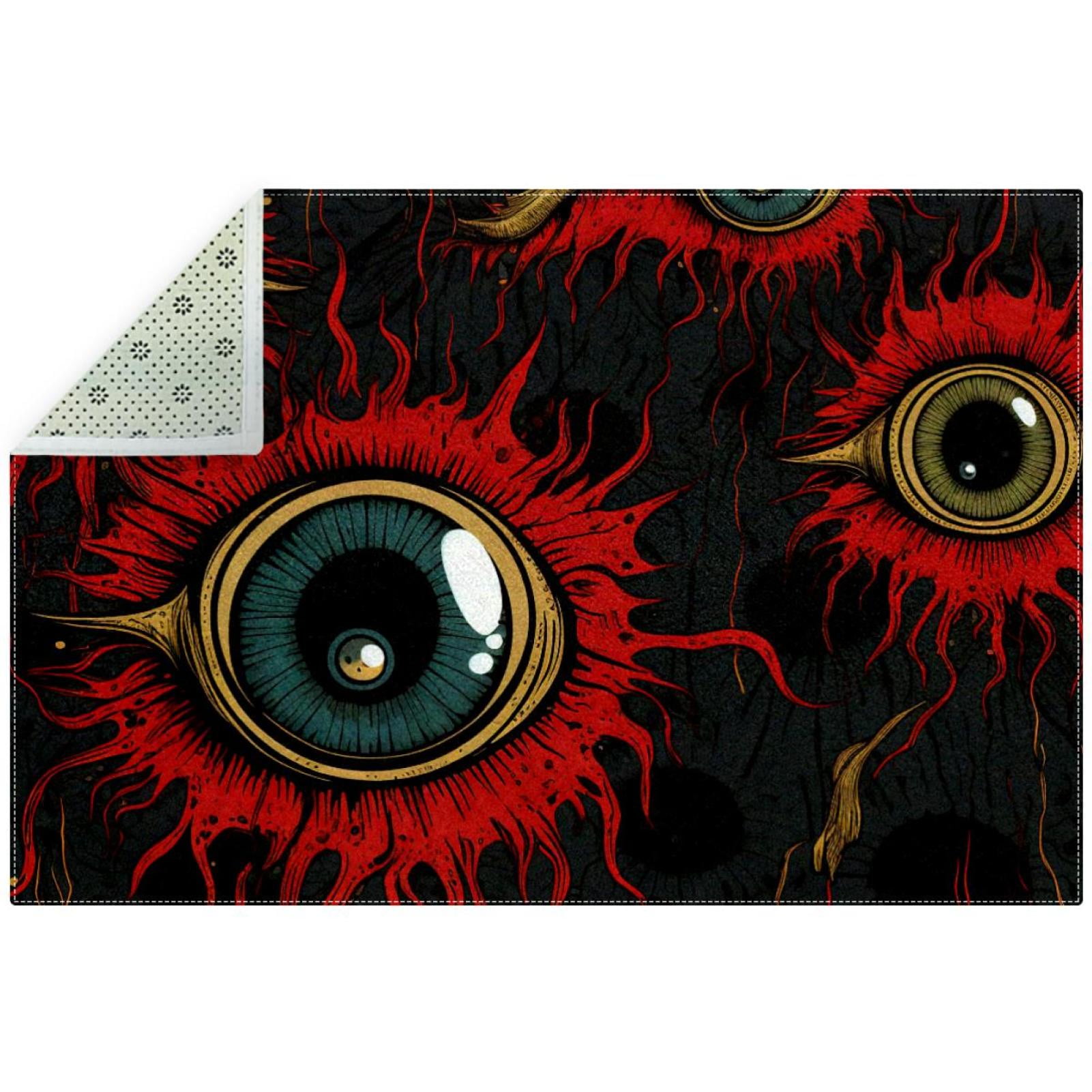 Eyeball Rectangular Polyester Office Rug for Home and Commercial Use ...