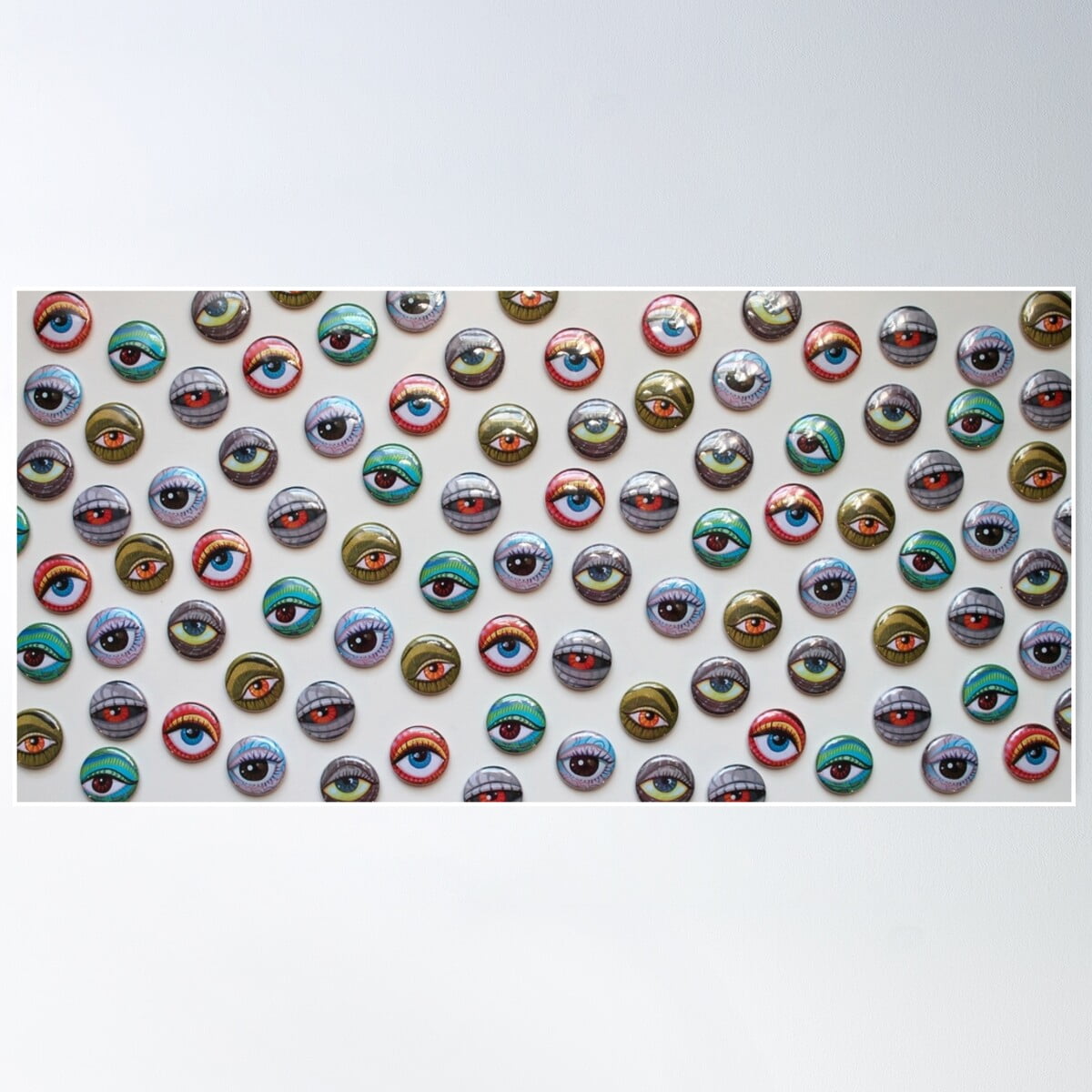 Eyeballbuttons Poster Wall Art, Modern Wall Decor For Living Room ...