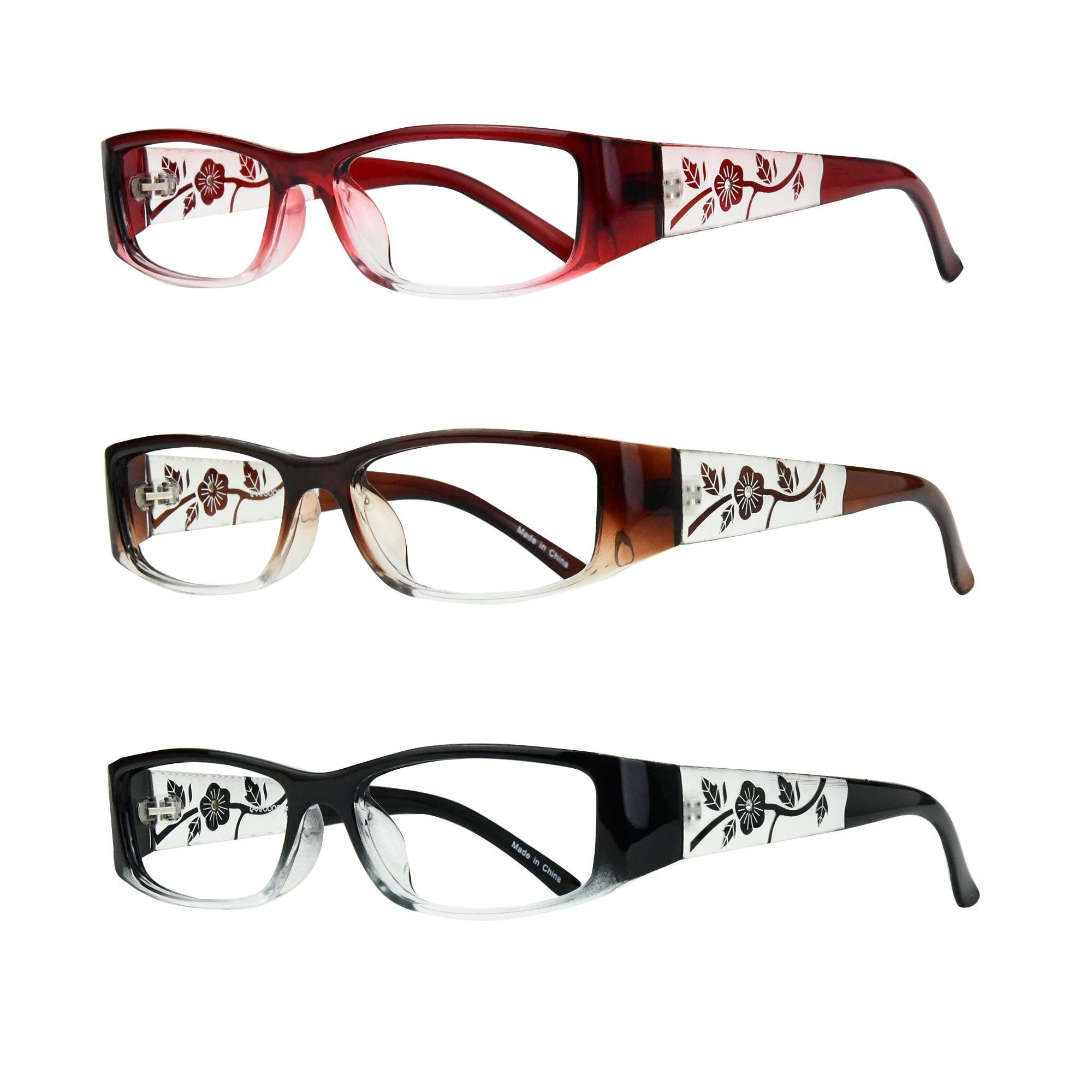 Eyebogo Francesca Stylish Reading Glasses for Women (3-pack, +2.00 ...