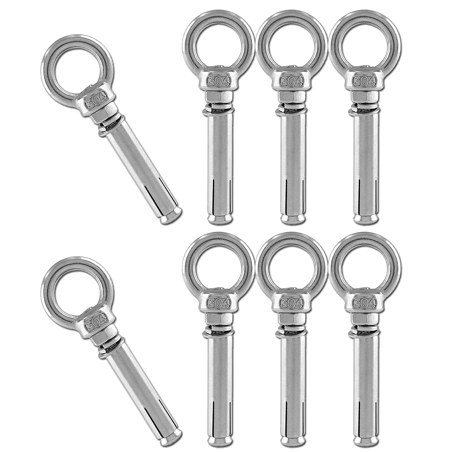 Eyebolt Bolt Stainless Steel Wall Concrete Brick Anchor Expansion Bolts ...