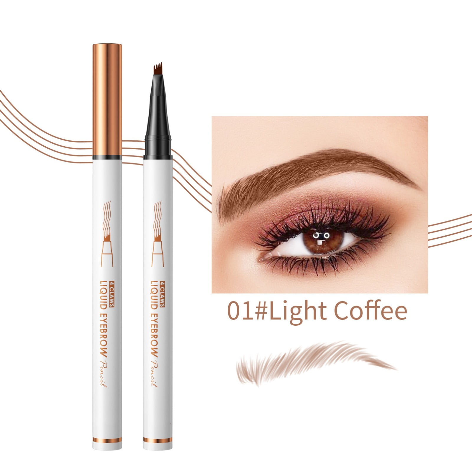 Eyebrow 4 Tip Eyebrow Pen, Waterproof Microblading Eyebrow Pencil ...