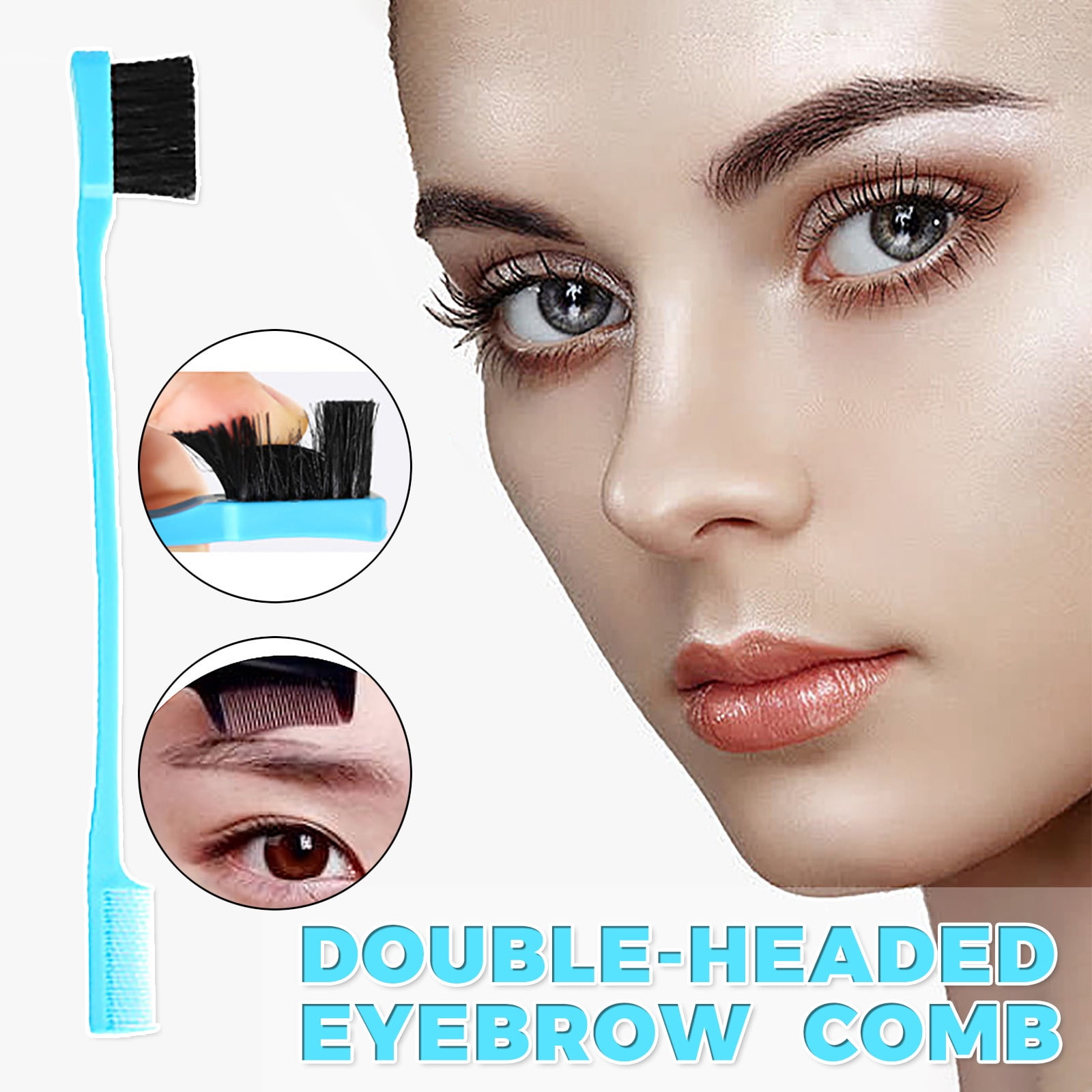 Eyebrow Comb Brush | Dual-Ended Soft Edge Styling Tool for Brows Bangs ...