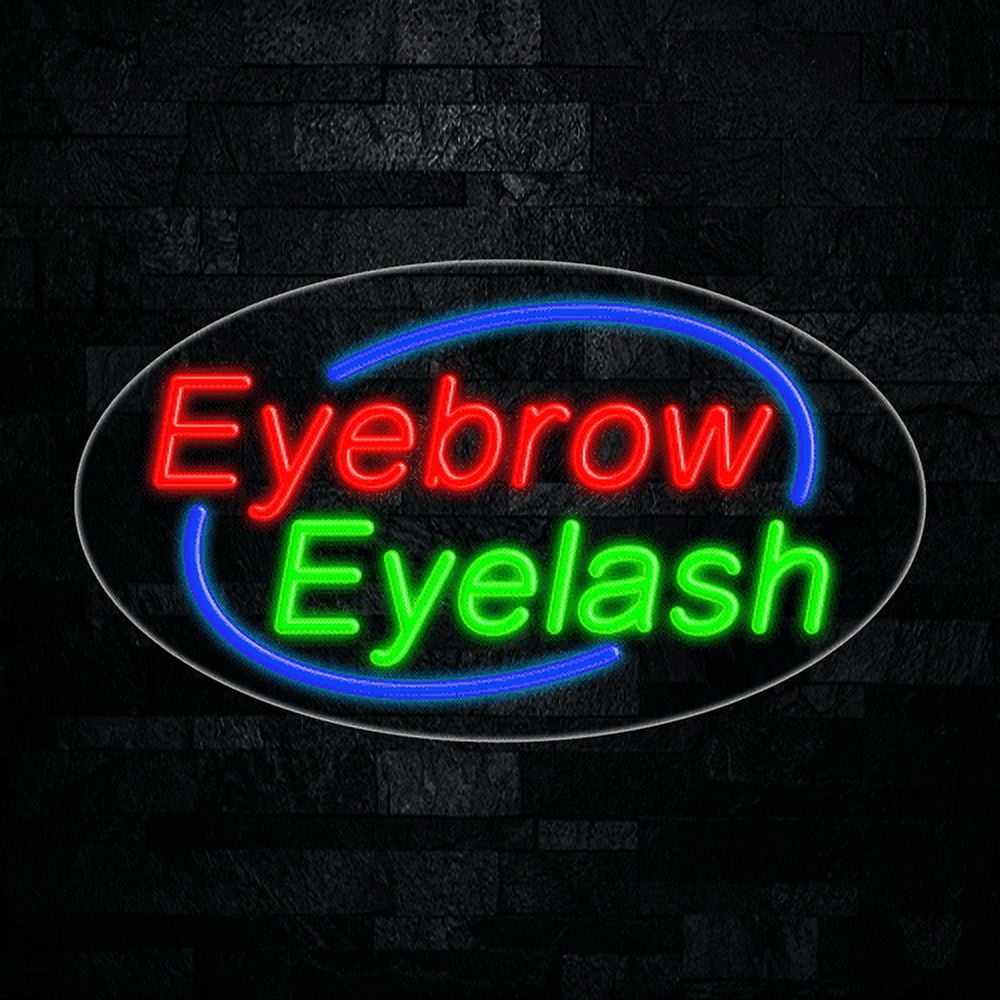 Eyebrow Eyelash LED Neon Sign 28"L x 16"H #34622 - Walmart.com