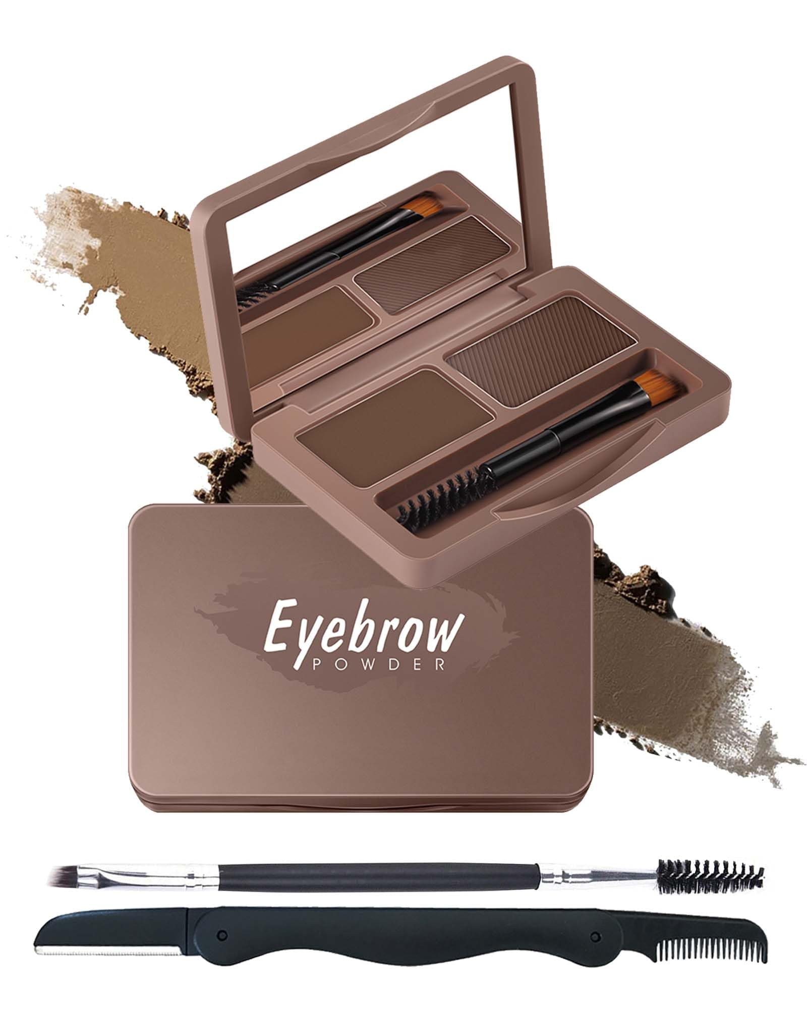 Eyebrow Kit-2 Colors Soft Eye Brow Tinted Palette, Waterproof & Long ...