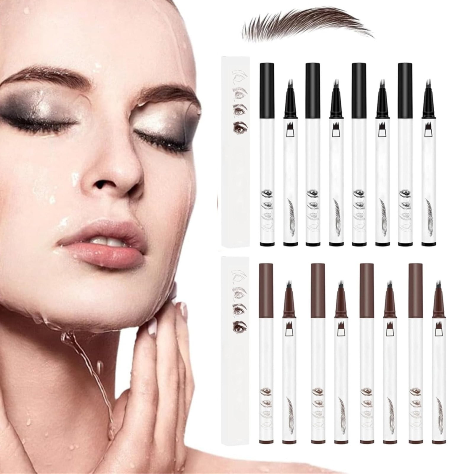 Eyebrow Microblading Pen, 2024 New Magic Eyebrow Microblading Pen, 4 ...