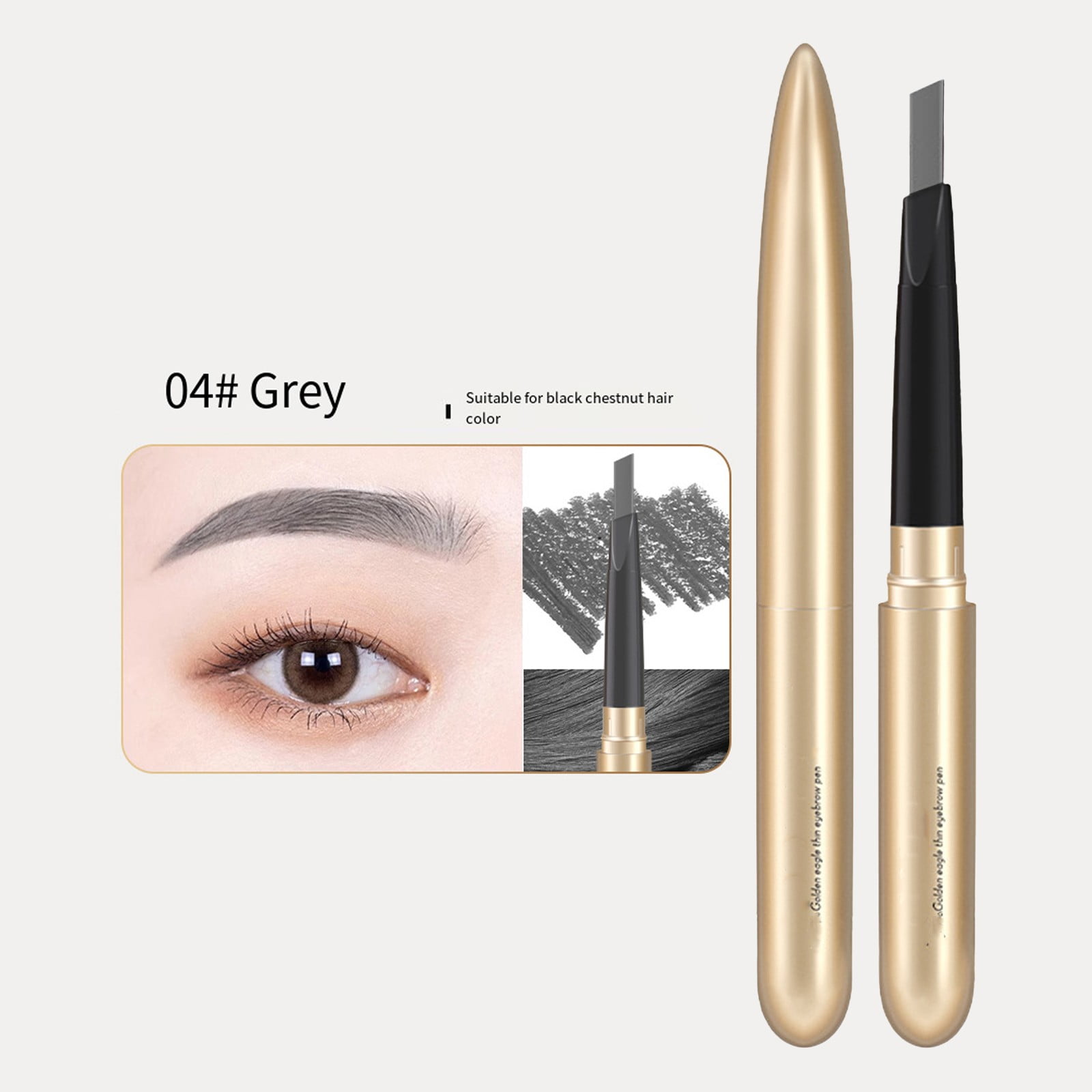 Eyebrow Pen Eyebrow Pencil Gold Sculpture Fine Painting Portable Makeup ...