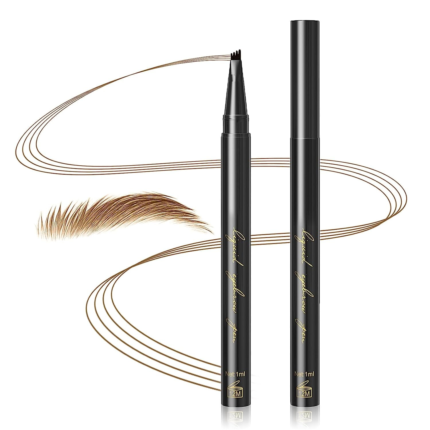 Eyebrow Pen, Microblading Eye Pencil With 4 Micro-Fork Tip, Makeup Pens ...