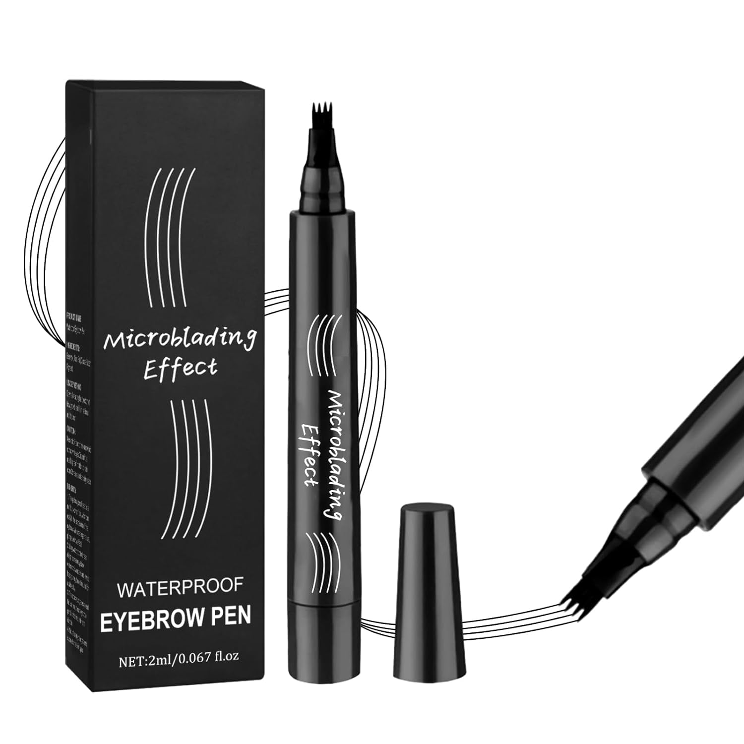 Eyebrow Pencil - 4 Tip Microblading Eyebrow Pen, Smudge-Proof Brow ...