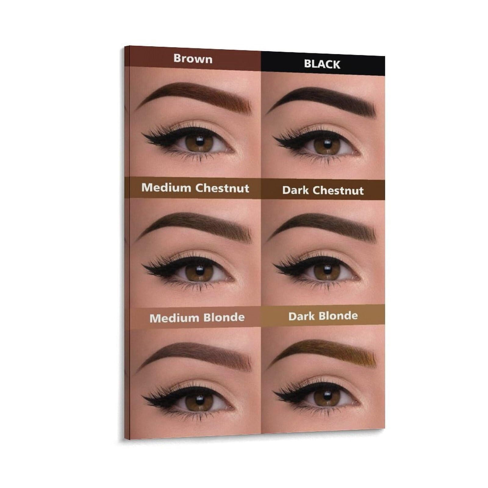 Eyebrow Pencil Effect Design Poster Eyebrow Pencil Color Guide Art ...