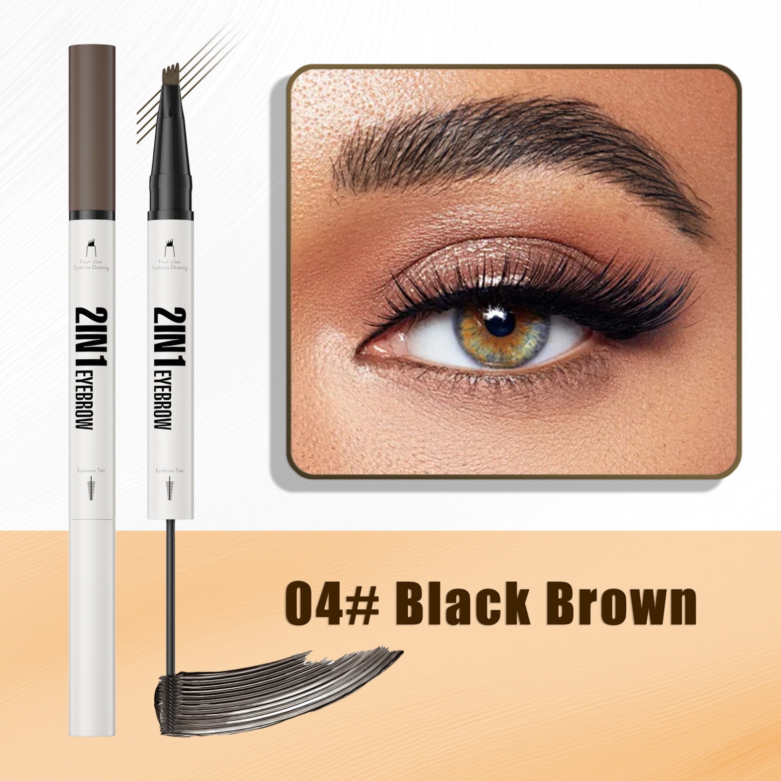 Eyebrow Pencil Waterproof Sweat-Resistant No-Smudge Split Liquid 3D ...