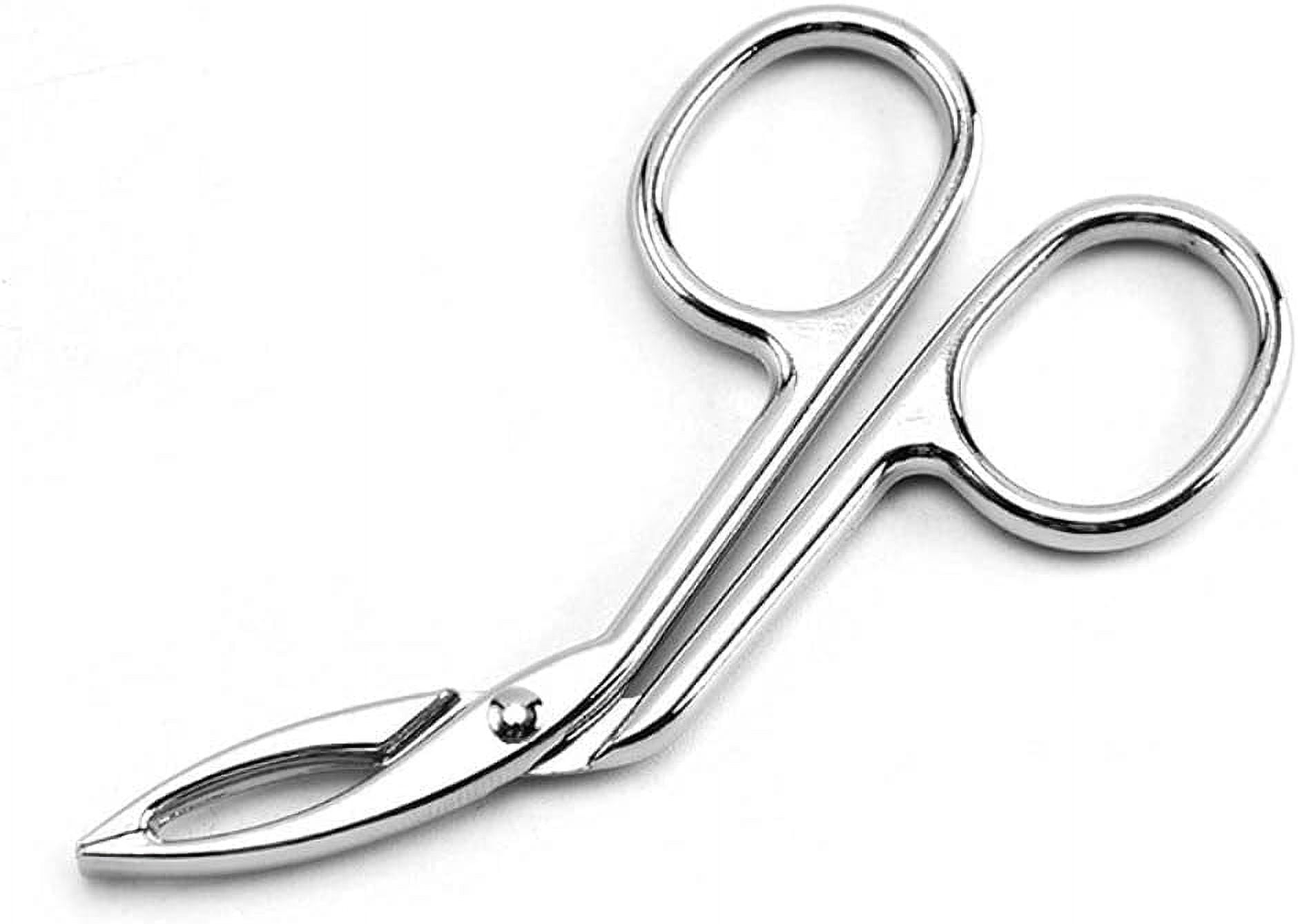 Eyebrow Plucker Stainless Steel Elbow Clip Scissors Tweezers Slanted ...