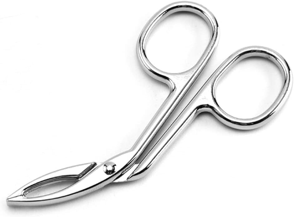 Eyebrow Plucker Stainless Steel Elbow Clip Scissors Tweezers Slanted ...