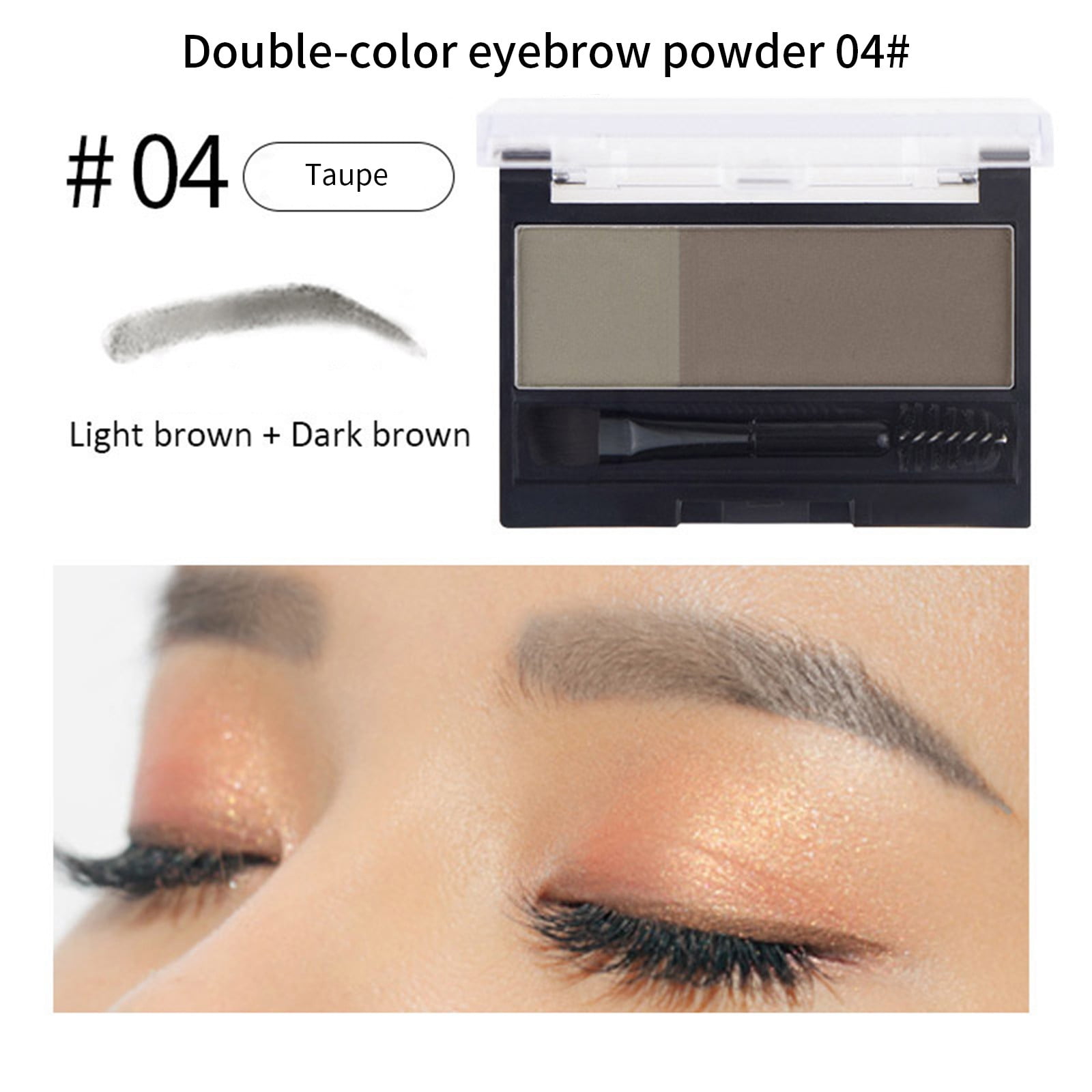 Eyebrow Powder Double Color Natural Eyebrow Powder With Eyebrow Print ...