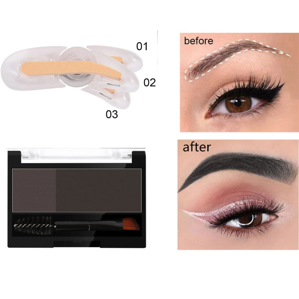 Eyebrow Powder with Stamp Eyebrow Stencil Tint Tattoo Cosmetics ...