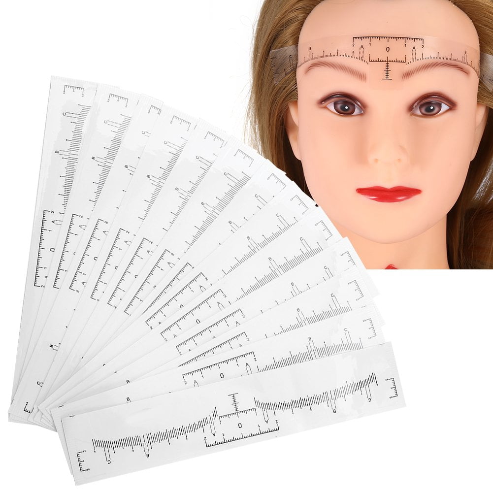 Eyebrow Ruler, 50Pcs Disposable TSF6 Adhesive Eyebrow Sticker, Eyebrow ...