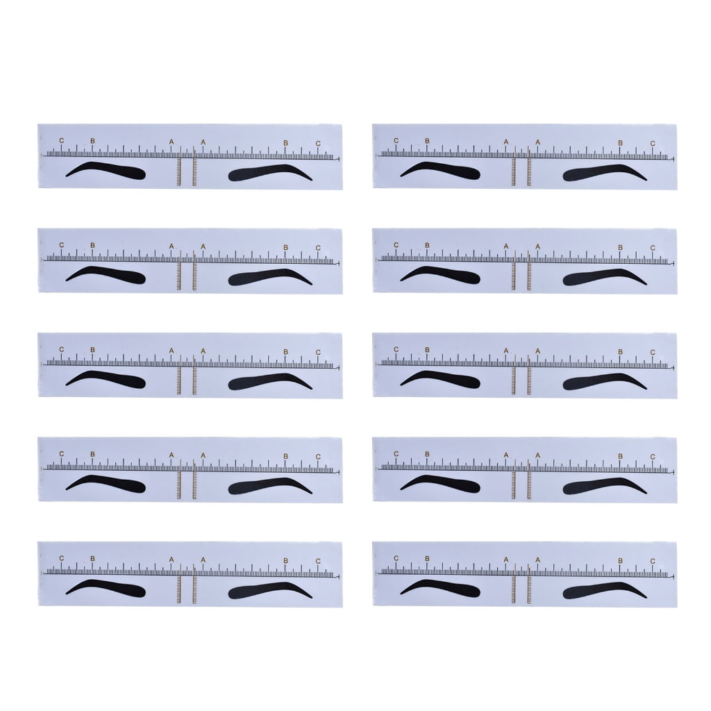 Eyebrow Ruler Shape Tool Microblading Guide Makeup Measurement Stencil ...