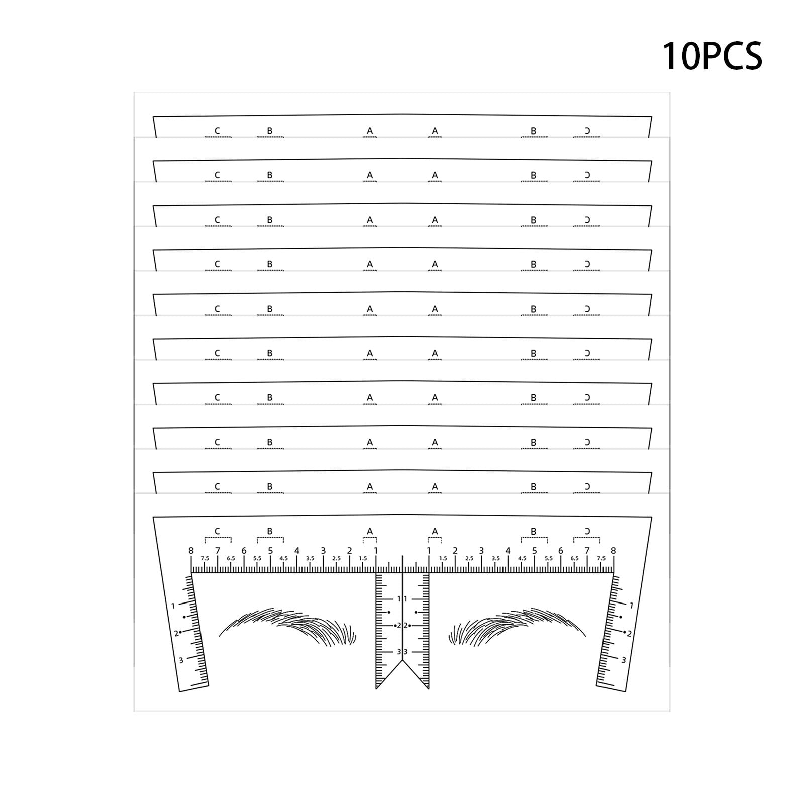Eyebrow Ruler, Eyebrow Stencil Microblading Ruler, Disposable Eyebrow ...