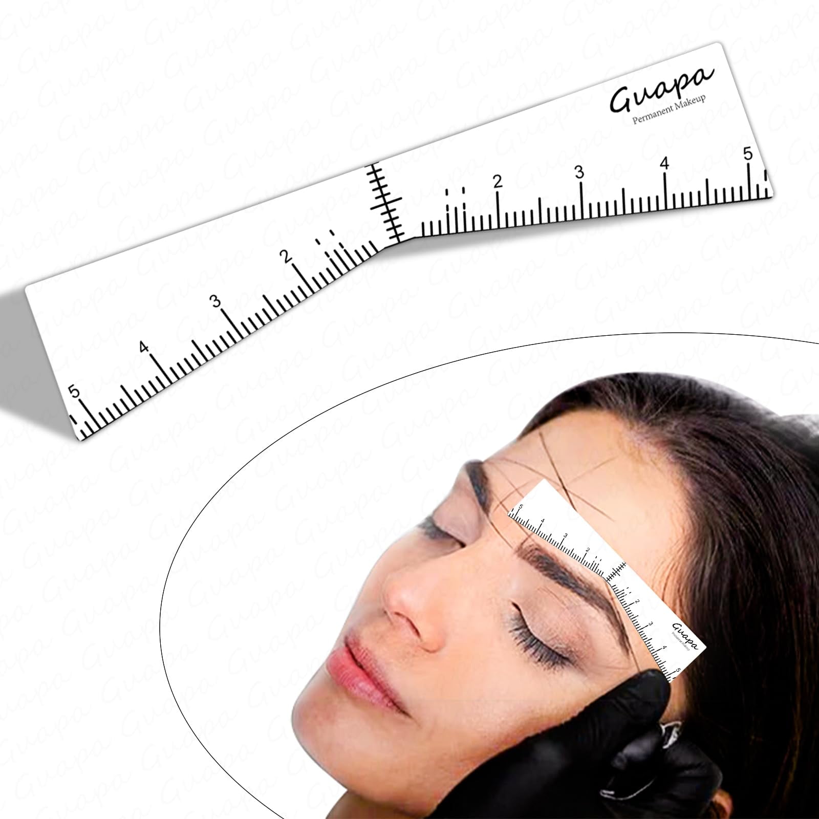 Eyebrow Ruler Stencils, Mapping Brow Tools Microblading Stickers ...
