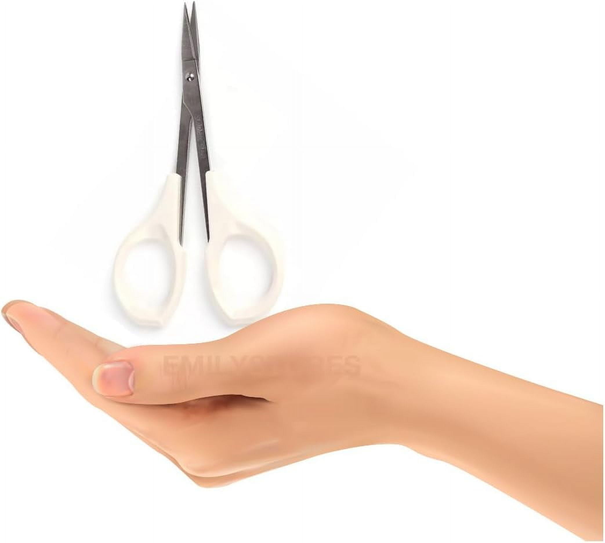 Eyebrow Scissor 4 Inch Trimming Manicure Lash Scissors for Multi-Purpose Cuticle Pedicure Beauty ...