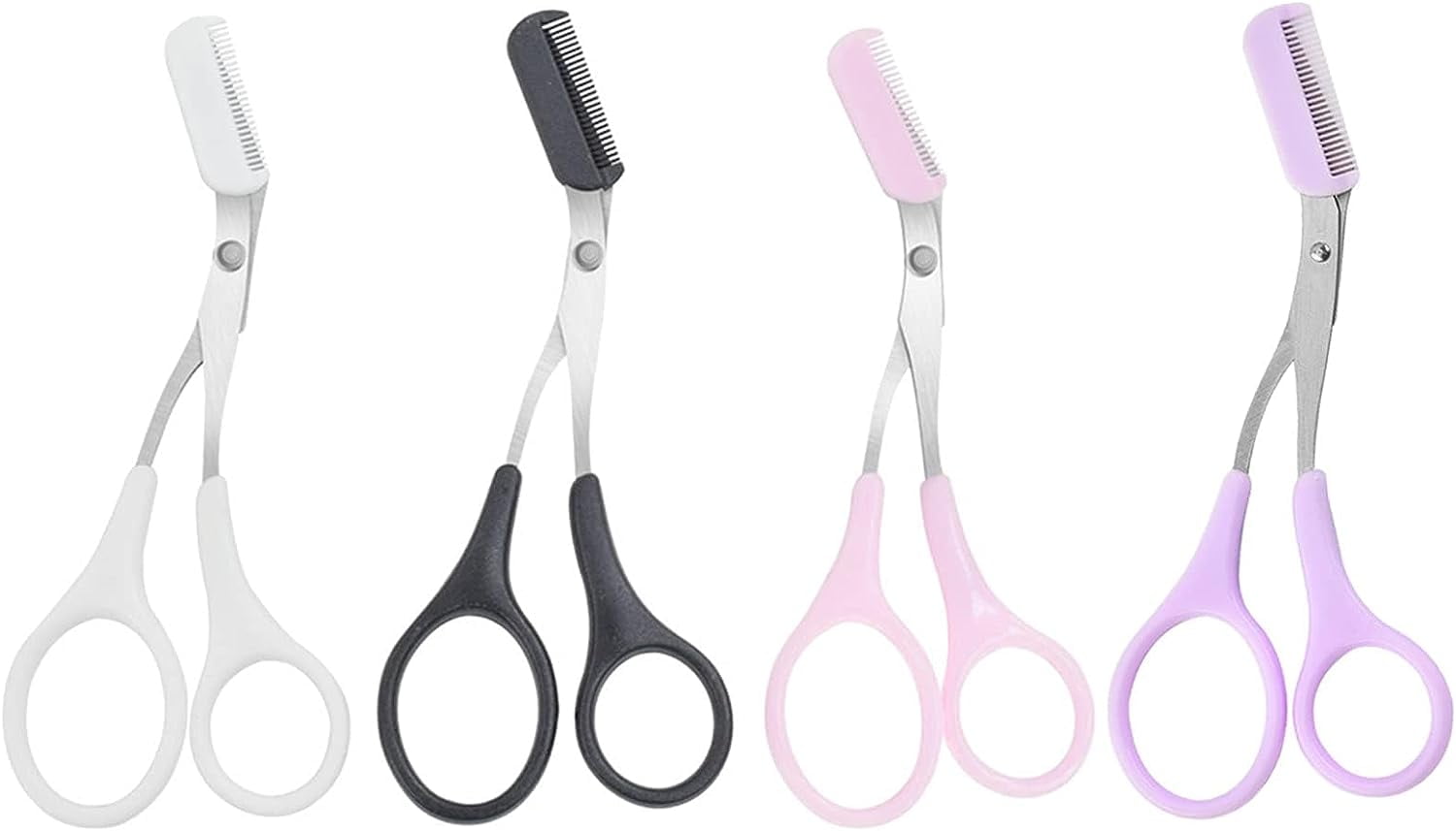 Eyebrow Scissors,Eyebrow Trimmer Scissors with Mini Comb,Ladies Men's ...