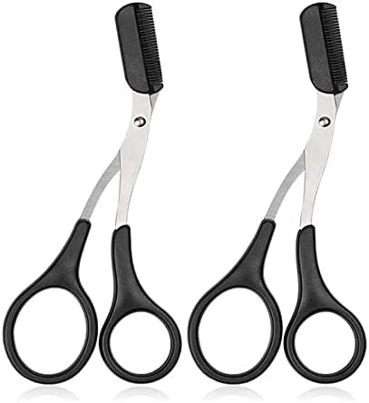 Eyebrow Scissors, Stainless Steel Eyebrow Trimmer, Professional ...