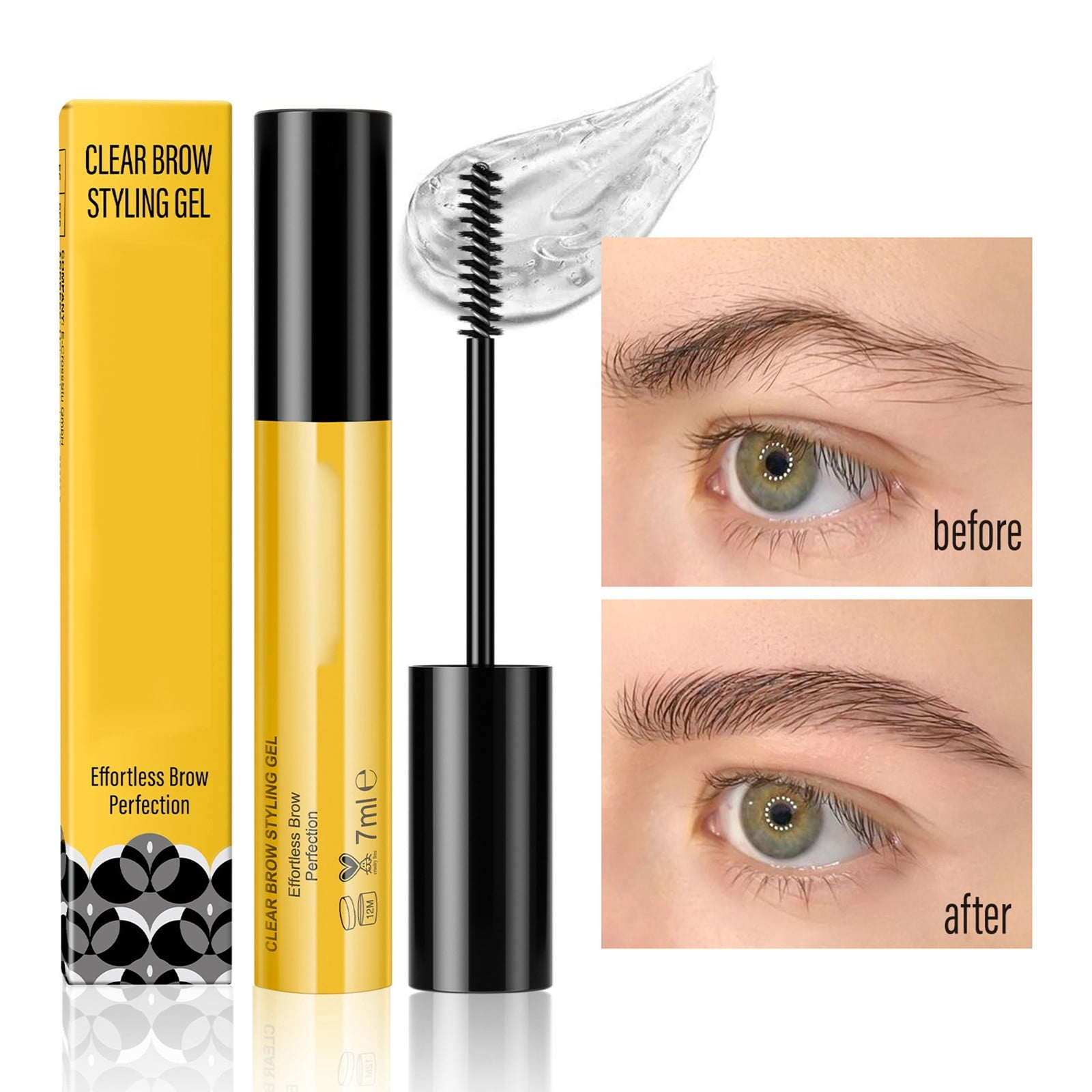 Eyebrow Shaping Gel Transparent Natural Three Eyebrow Gel Large Brush ...