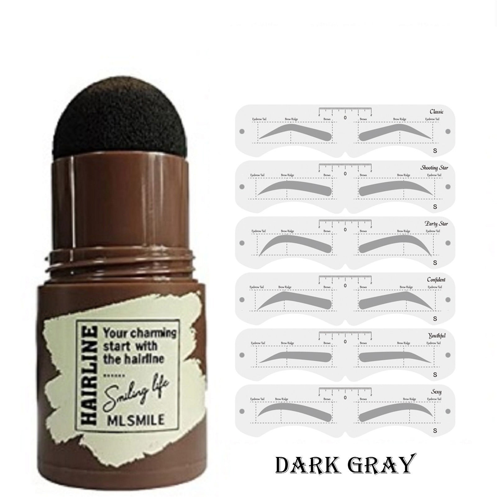 Eyebrow Shaping Tool, Powder Application Pencil, 6 Precision Cards ...