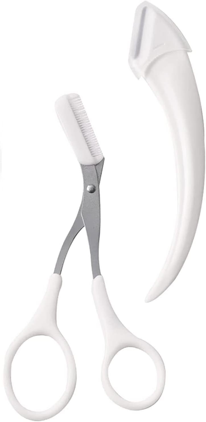 Eyebrow Shaping Tool Set 2 Pieces Eyebrow Scissors with Mini Comb ...