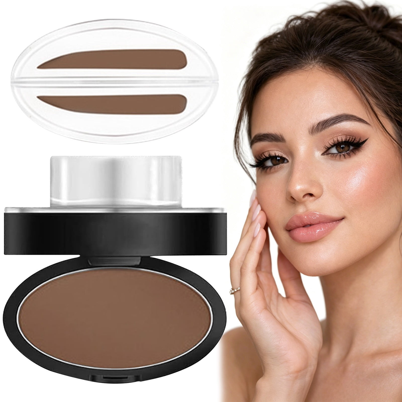 Eyebrow Stamp Powder,Waterproof Eyebrow Stamp Kit with Smudge-Proof ...