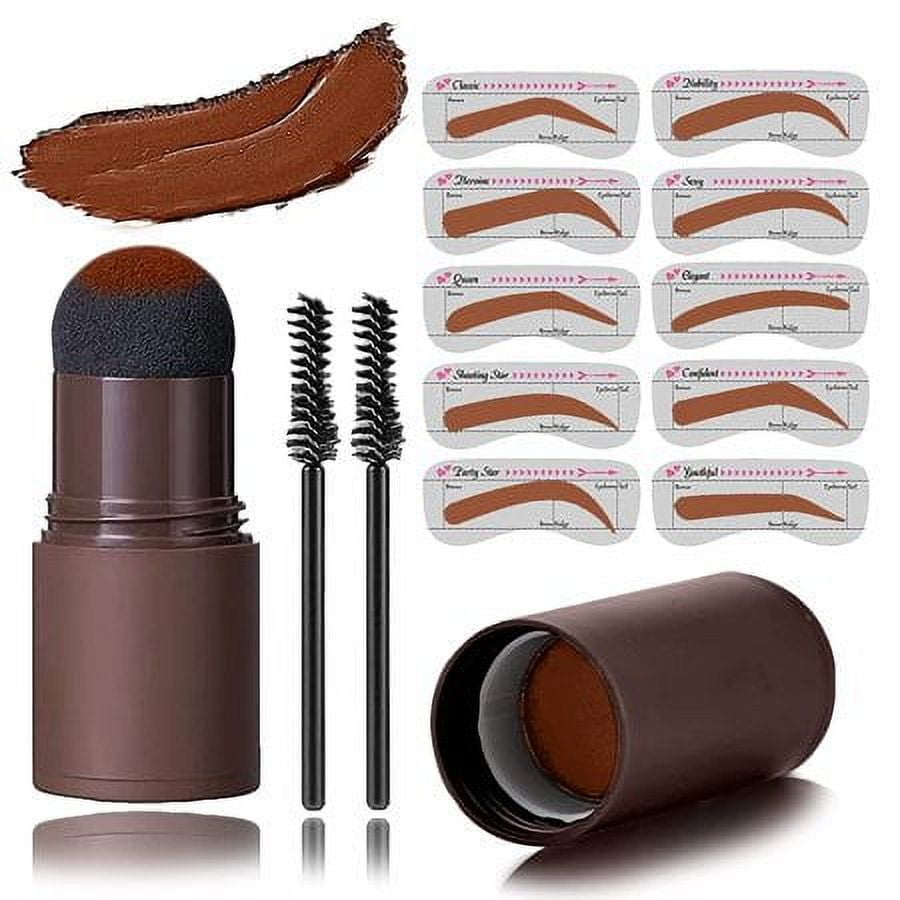 Eyebrow Stamp Stencil Kit - The Brow Trio Kits with 10 Reusable eyebrow ...