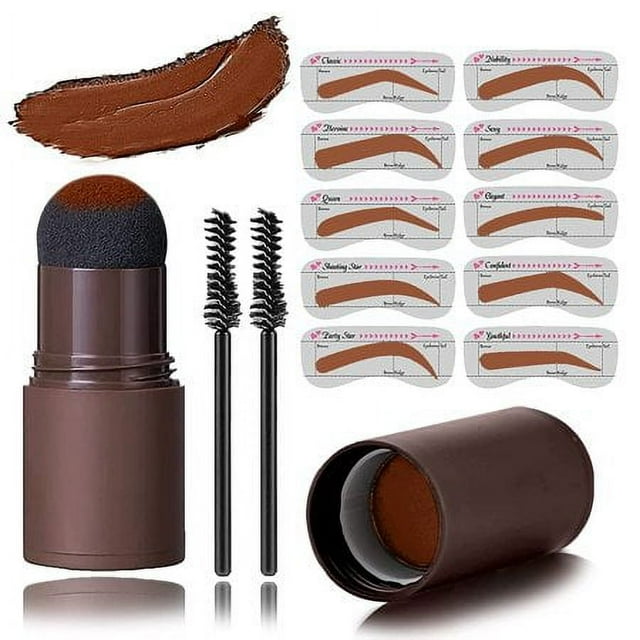 Eyebrow Stamp Stencil Kit - The Brow Trio Kits with 10 Reusable eyebrow ...