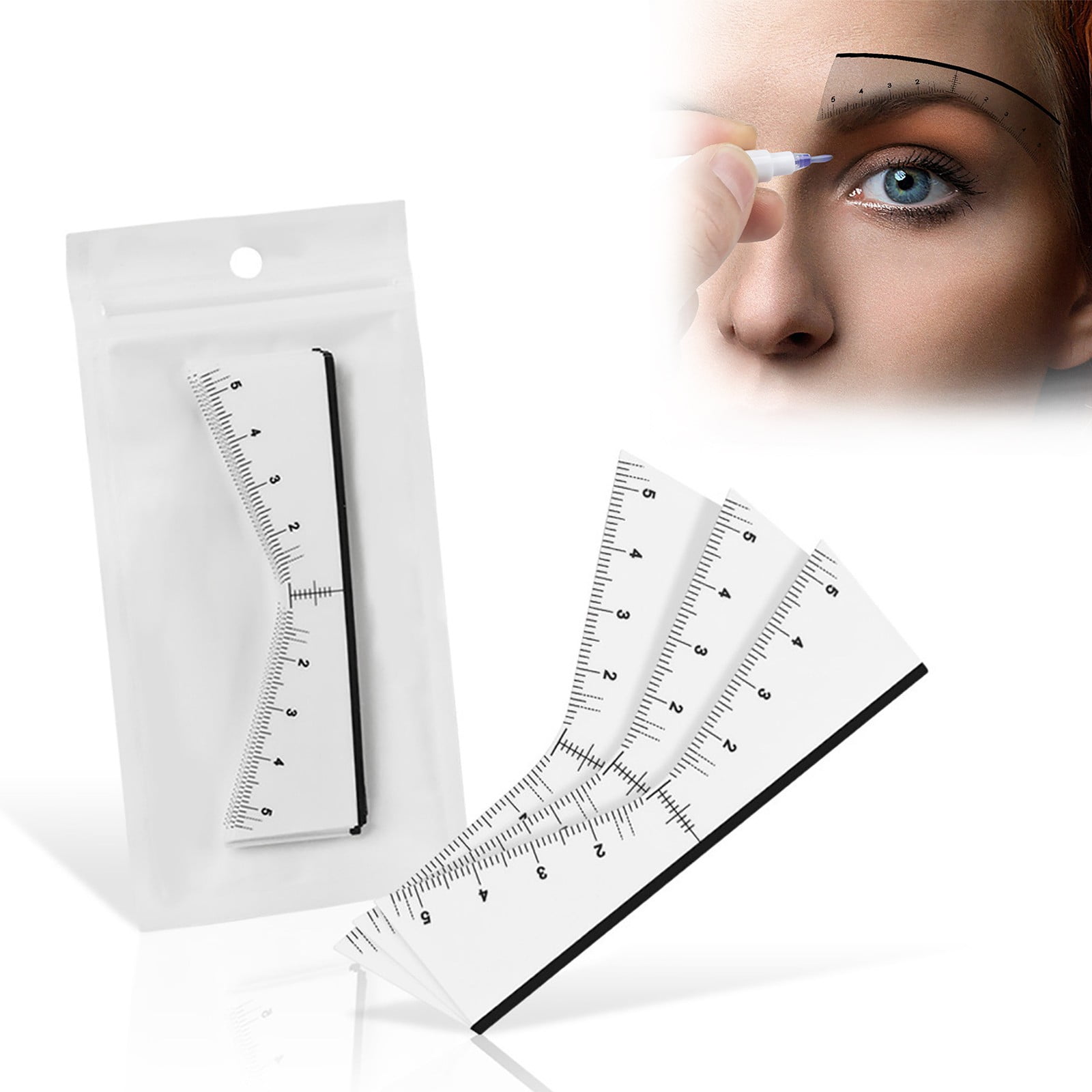 Eyebrow Stencils,Eyebrow Ruler,Sticker Eyebrow Easy Mapping Shaping ...