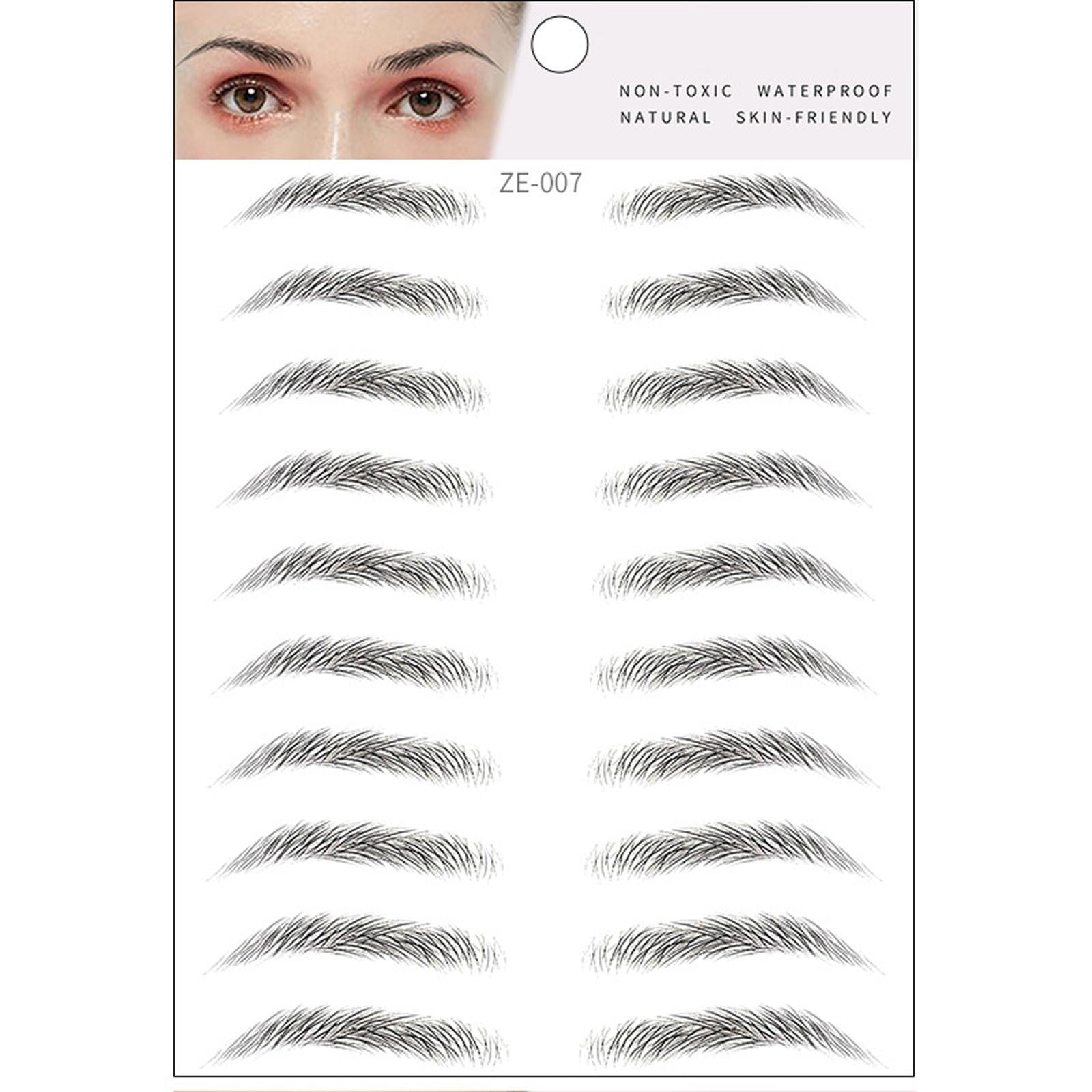 Eyebrow Stickers Water Transfer Stencils for Brows Easy Application ...