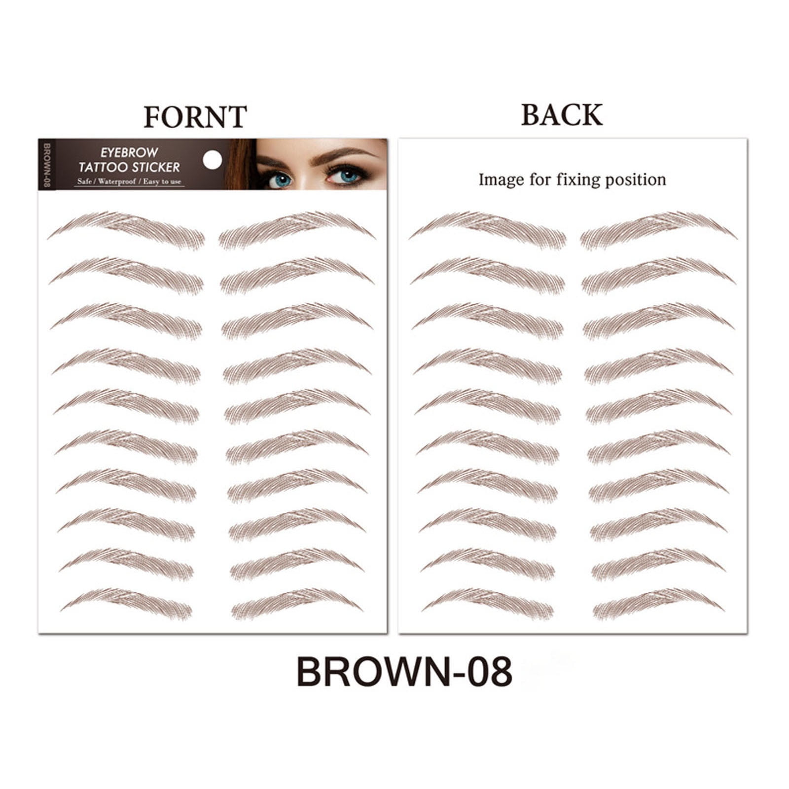 Eyebrow Tattoo Stickers | Waterproof Simulated Eyebrow Patches | Long ...