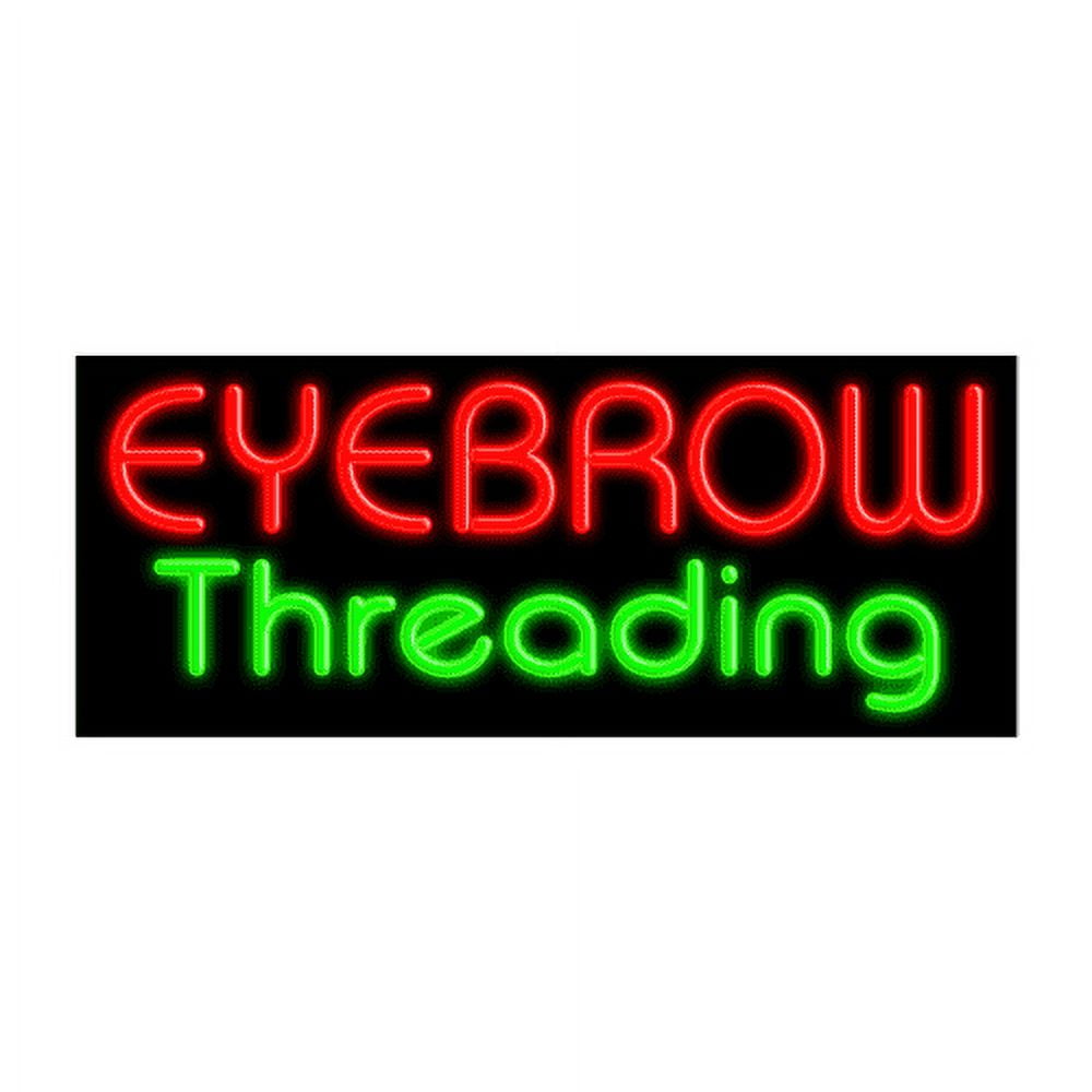 Eyebrow Threading-Glass Neon Sign Made in USA - Walmart.com