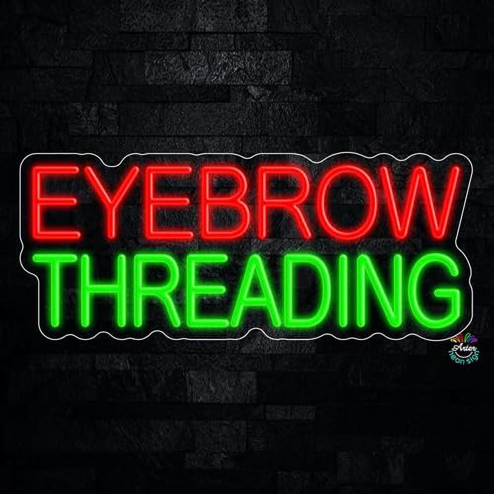 Eyebrow Threading LED Neon Sign 24"L x 10"H #32258 - Walmart.com
