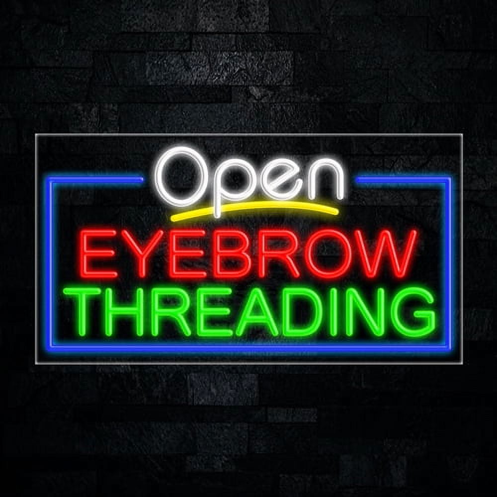 Eyebrow Threading LED Neon Sign 33"L x 18"H #35706 - Walmart.com