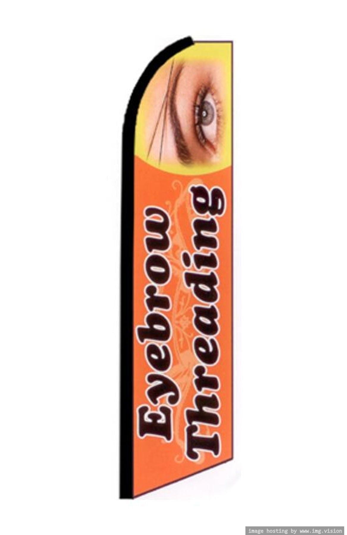 Eyebrow Threading Swooper flag Without Pole Advertisement /Business ...