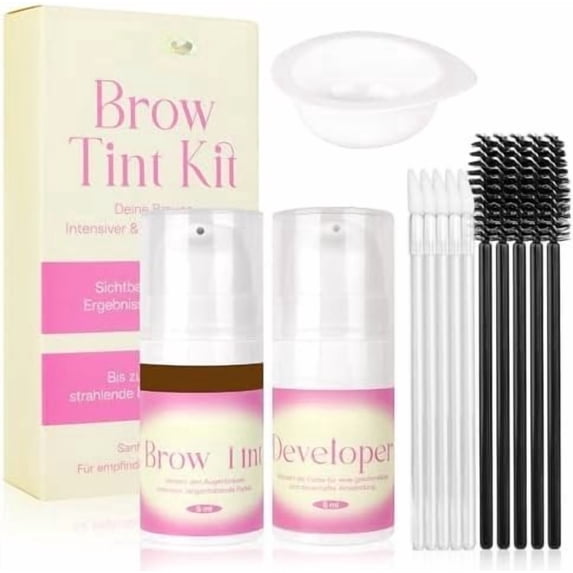 Eyebrow Tint Kit, Eyebrow Color Kit with Effects Long Lasting 6+ weeks ...