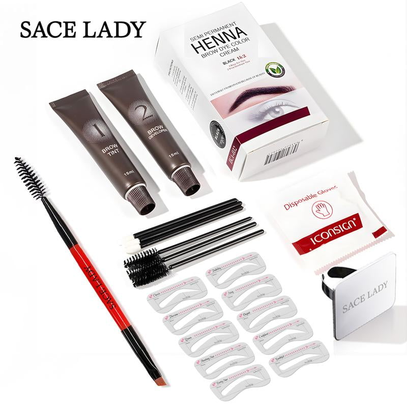 Eyebrow Tint Kit, Semi Permanent Brow Tint for Women, Long Last Effect ...
