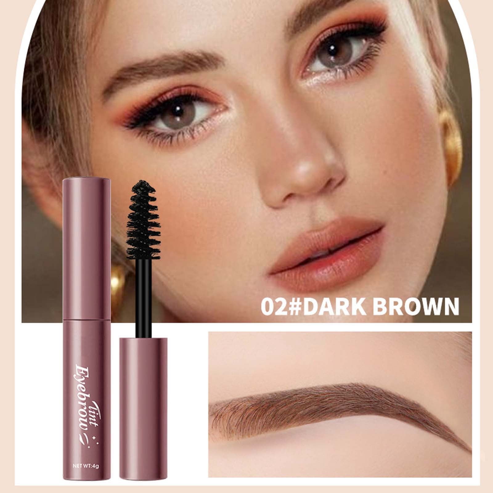 Eyebrow Tinted Gel With Brush, Cream Waterproof Long Lasting Liquid ...