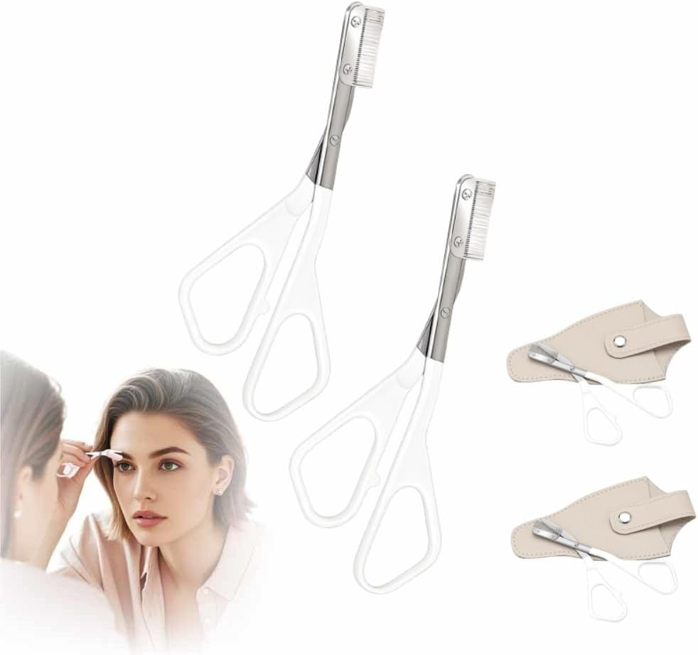 Eyebrow Trimmer Scissor, 2026 Upgrade Precision Eyebrow Grooming Kit ...