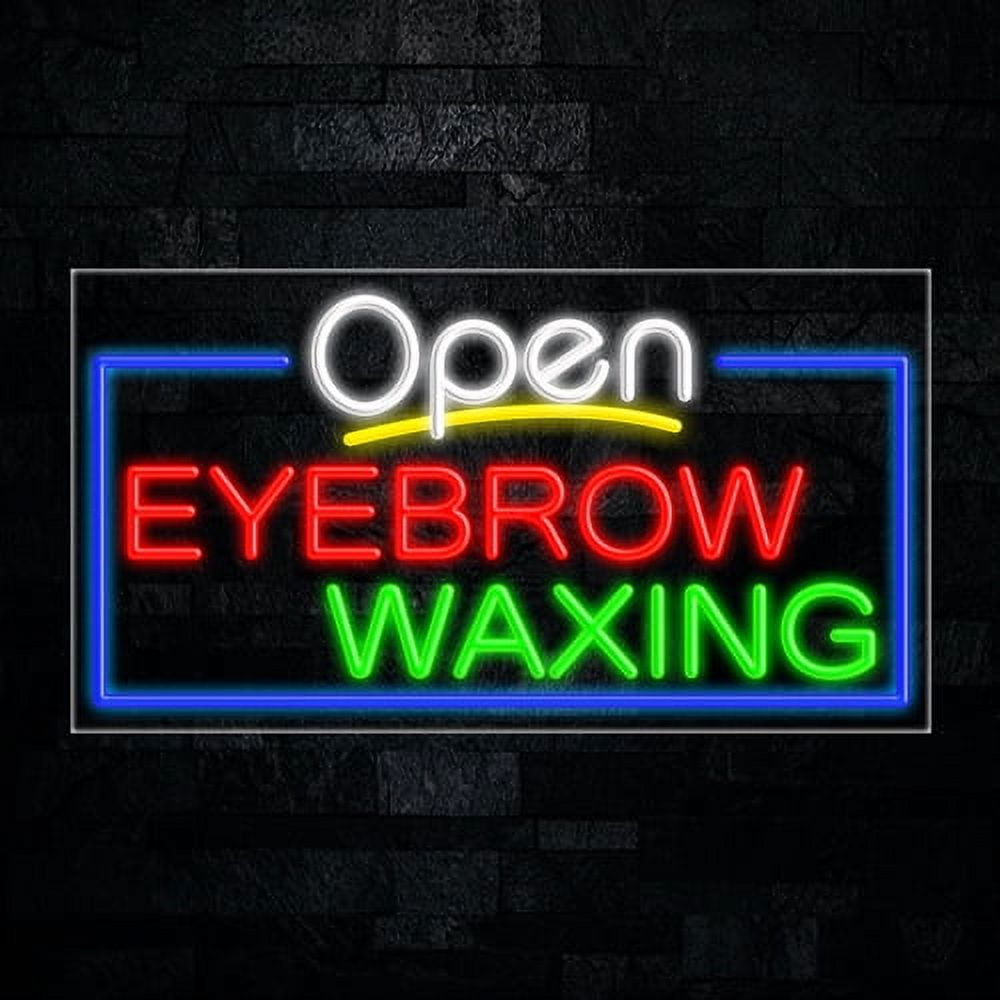 Eyebrow Waxing LED Neon Sign 33"L x 18"H #35707 - Walmart.com