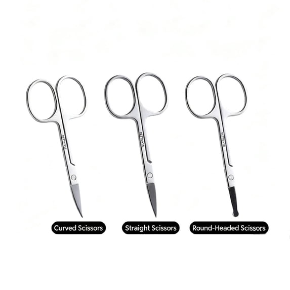 Eyebrow and Nose Hair Grooming Scissors, Stainless Steel Beauty ...