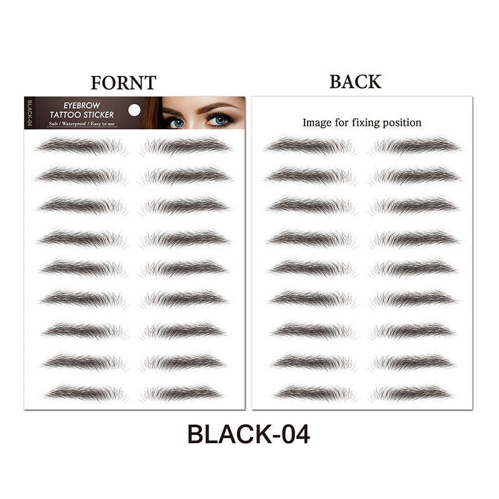Eyebrows Sticker Water Transfer Hair-like Eye Brow Tattoo Stickers Long ...