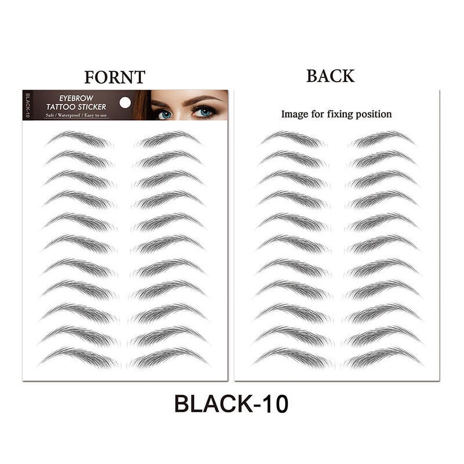 Eyebrows Sticker Water Transfer Hair-like Eye Brow Tattoo Stickers Long ...