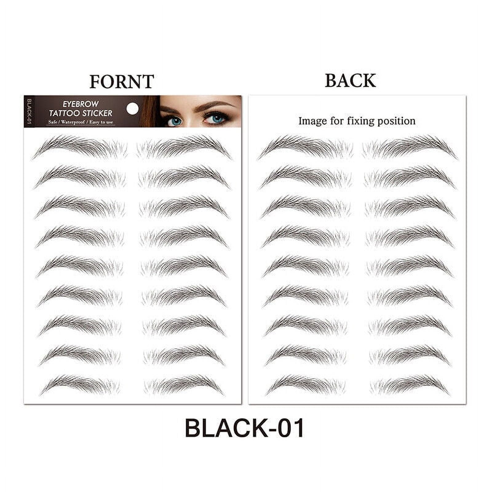 Eyebrows Sticker Water Transfer Hair-like Eye Brow Tattoo Stickers Long ...