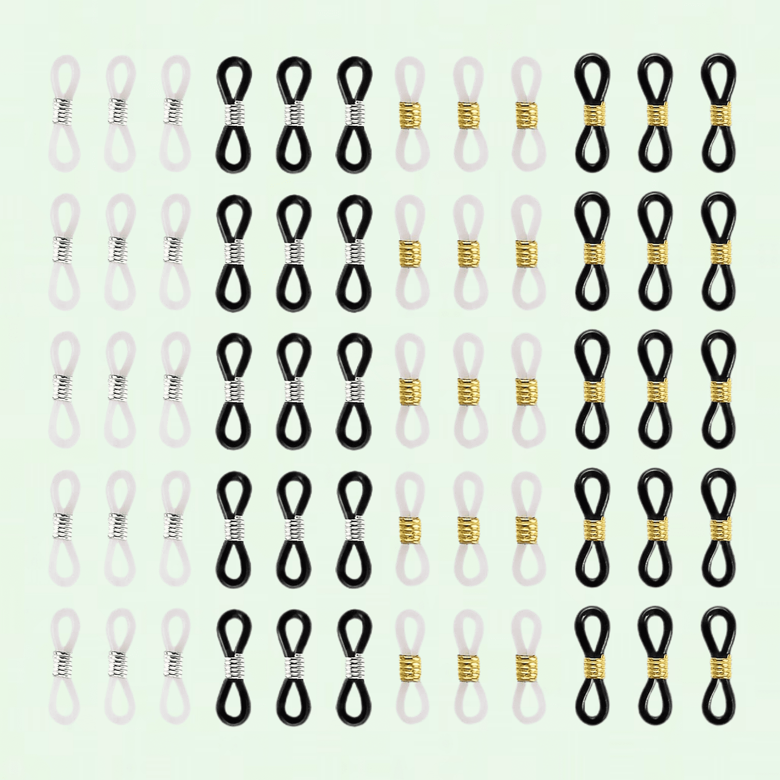 Eyeglass Chain, 100 Pcs Silicone Glasses Chain Loop Holder Adjustable ...