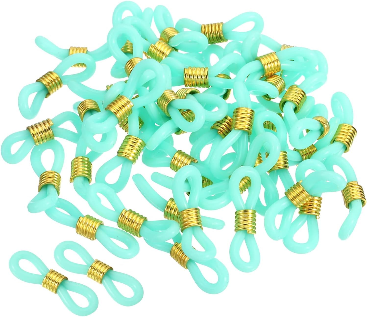 Eyeglass Chain Connector, 50 Pack Adjustable Anti Slip Silicone Rubber ...